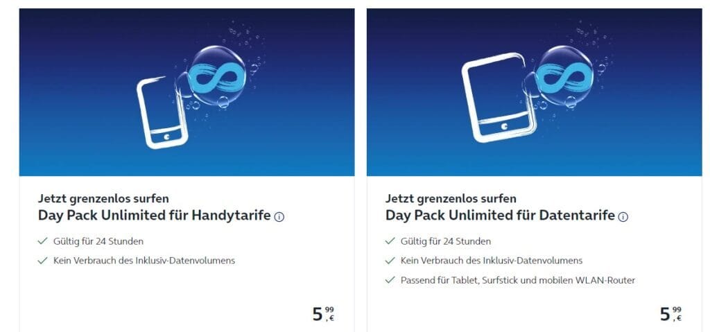 O2 Day Pack unlimited - Unbegrenztes Datenvolumen für einen Tag buchen